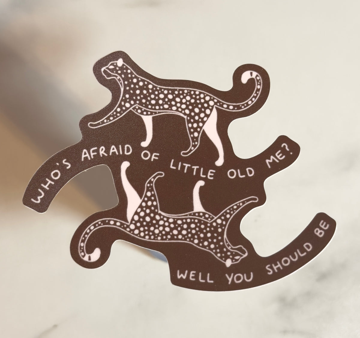 Who's Afraid Sticker – Dizzy Dahlias