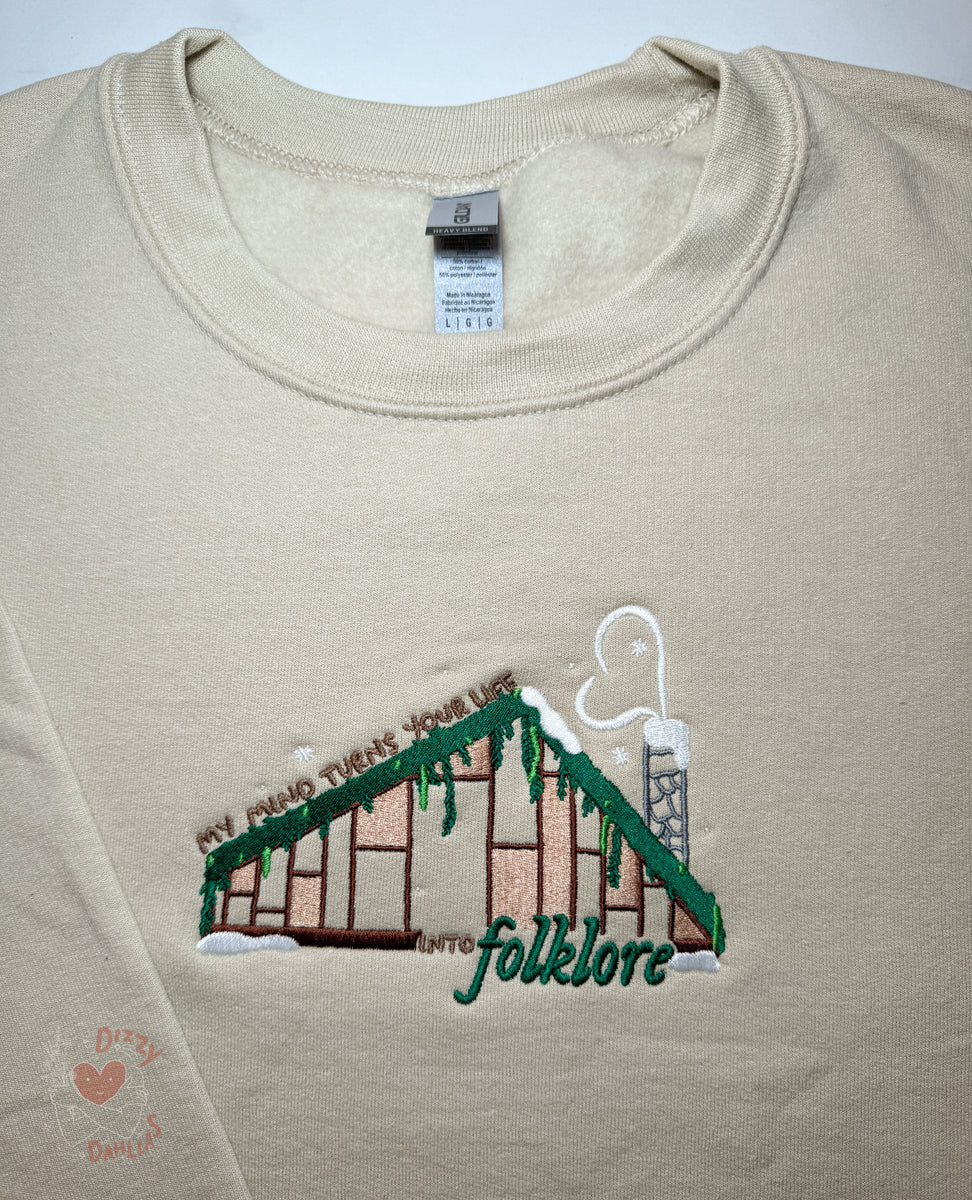 Folklore Cabin Crewneck – Dizzy Dahlias